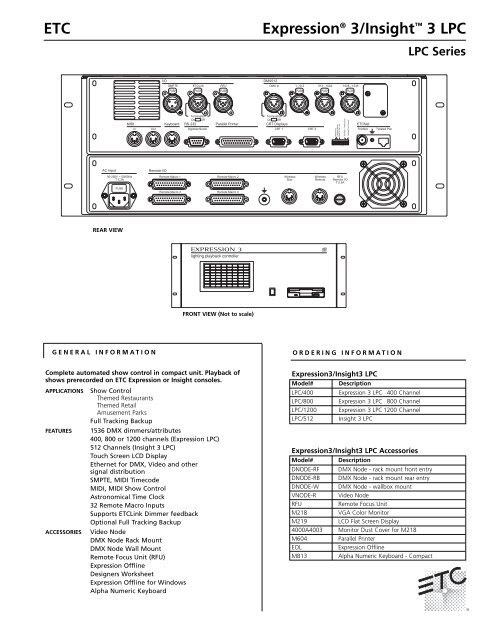 ETC ExpressionÂ® 3/Insightâ ¢ 3 LPC