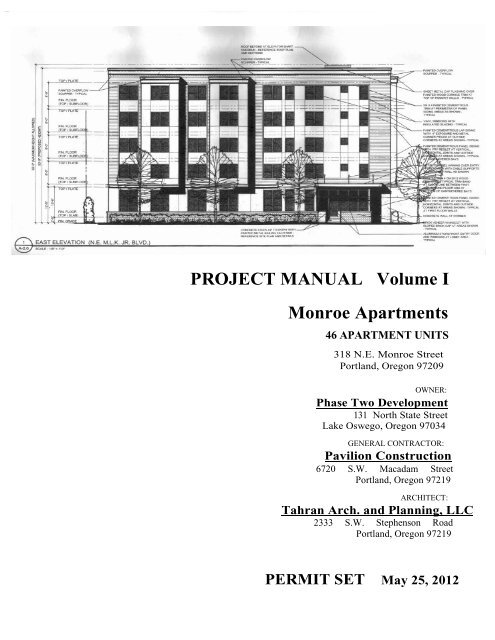 Project Manual Vol. I - Pavilion Construction