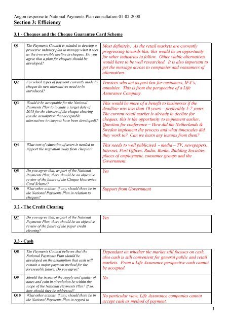 AEGON Scottish Equitable - Payments Council