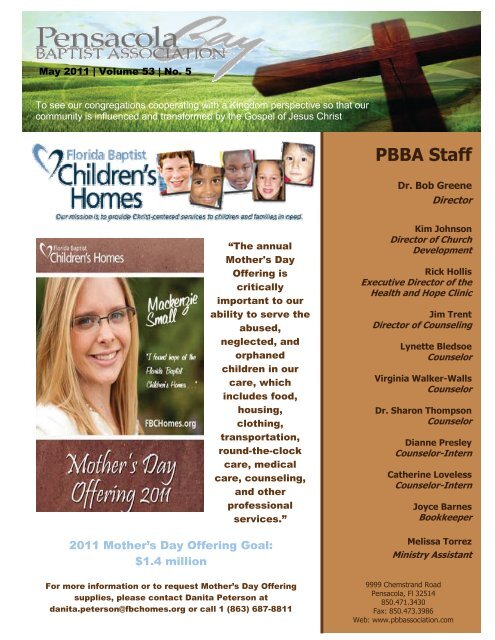 PBBA Staff - Pensacola Bay Baptist Association