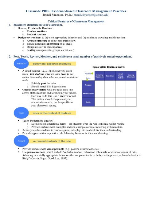 Classwide PBIS: Evidence-based Classroom Management Practices