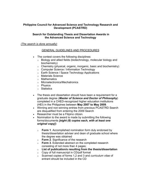 PCASTRD - pcaarrd - Department of Science and Technology