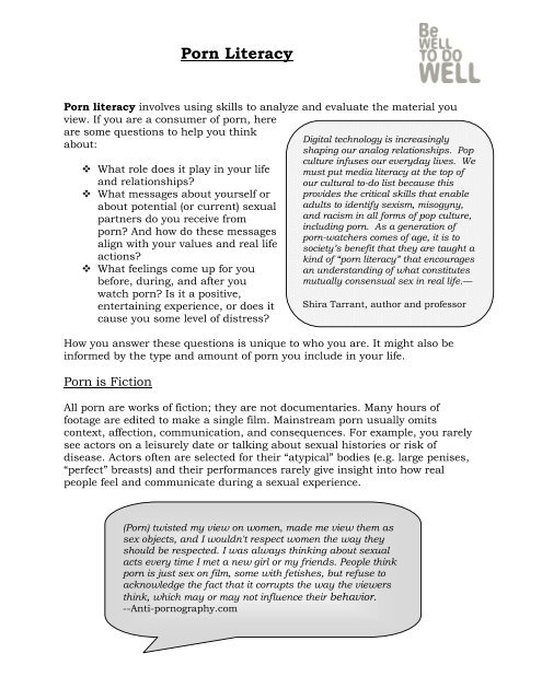 Porn Literacy Resource