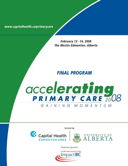 FINAL PROGRAM - Capital Health