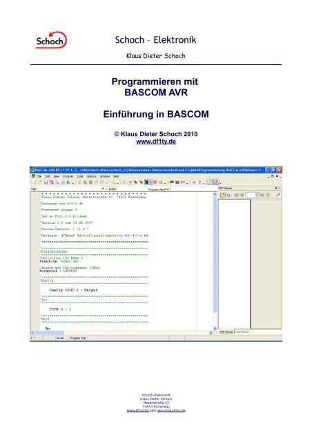 Schoch – Elektronik Programmieren mit BASCOM AVR ... - Df1ty