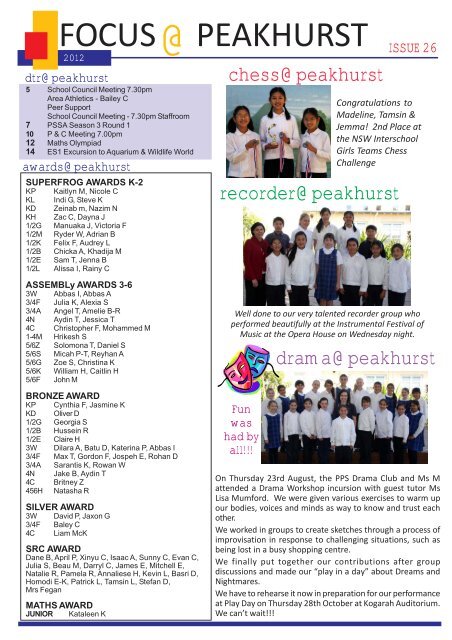 Focus 27.8.26.pmd - Peakhurst Public School