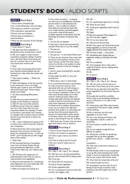 STUDENTS' BOOK Â· AUDIO SCRIPTS - Pearson ELT