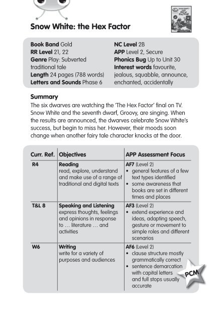 Snow White: the Hex Factor - Pearson Schools