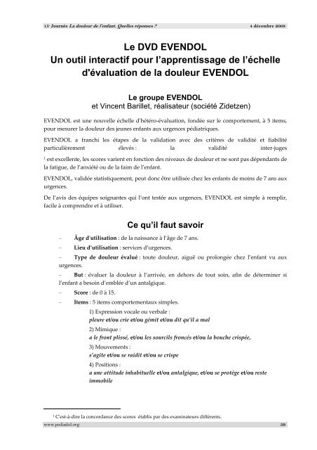 D27 PrÃ©sentation unesco Evendol(pdf) - Sparadrap