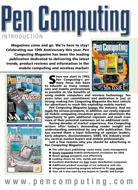 Media Kit - Pen Computing Magazine