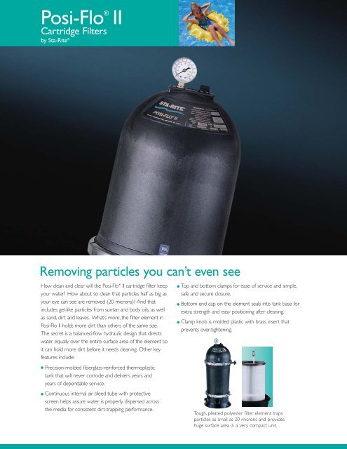 Sta Rite Posi Flo II Data Sheet - INYOPools.com