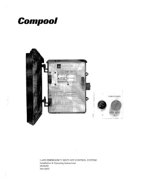 Compool LX-820 Power Center Connections - Pentair