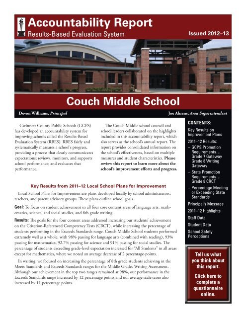 Couch Middle School - Gwinnett County Public Schools