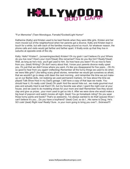 Short monologue funny - lasersilope