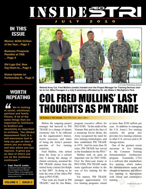 inside - PEO STRI - U.S. Army