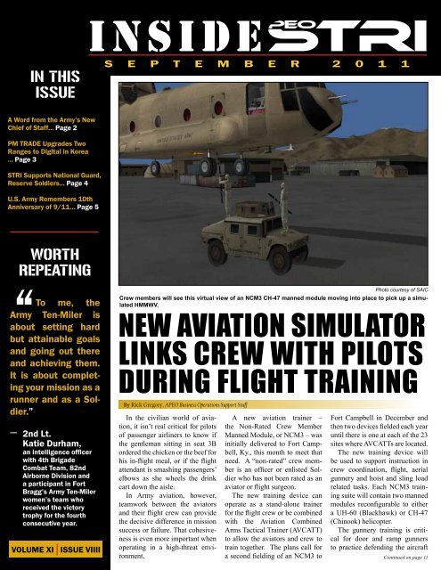 InsIde - PEO STRI - U.S. Army