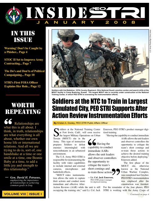 inside - PEO STRI - U.S. Army