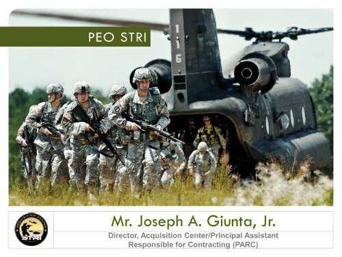 Mr. Joe Giunta - PEO STRI - U.S. Army