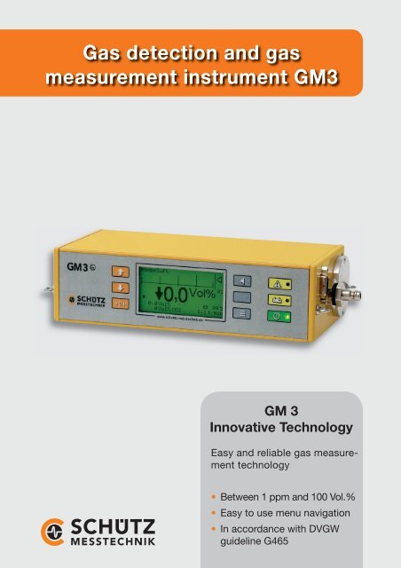 Gas detection and gas measurement instrument GM3