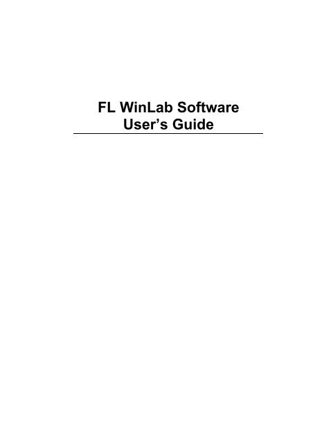 Fl WinLab User's Guide