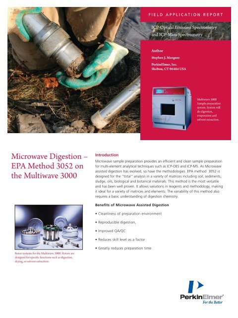 Microwave Digestion - EPA Method 3052 on the ... - PerkinElmer