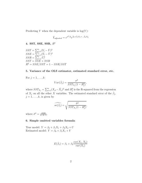 Predicting Y When