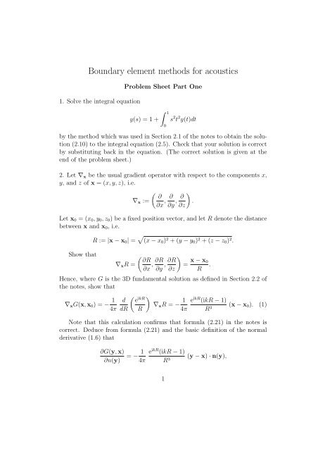 Boundary Element Methods For Acoustics