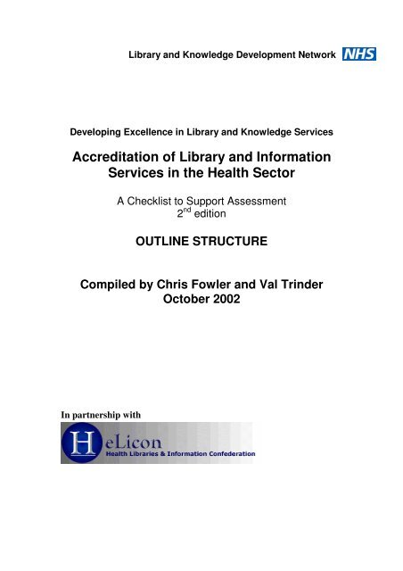 Accreditation Checklist Outline Structure