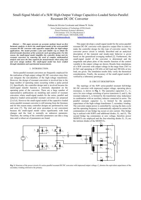Small-Signal Model of a 5kW High-Output Voltage Capacitive ...