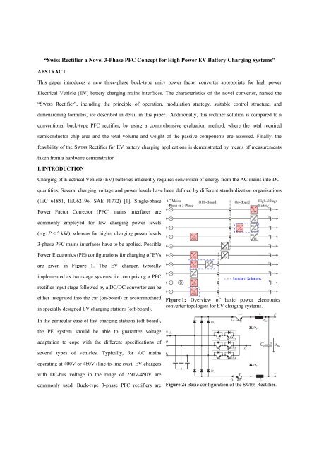 “Swiss Rectifier a Novel 3-Phase PFC Concept for High Power EV ...