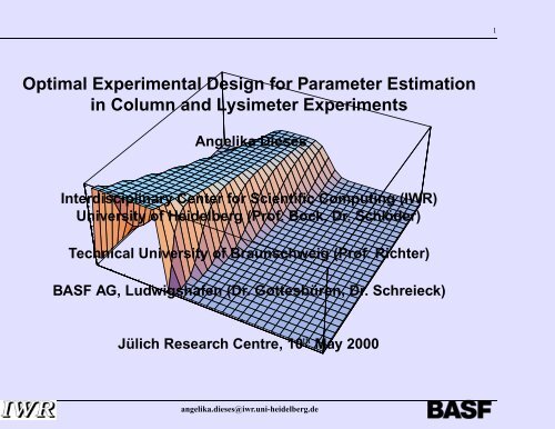 Optimal Experimental Design For Parameter Estimation In Pfmodels