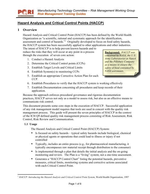 Hazard Analysis And Critical Control Points HACCP 1 Overview hazard-analysis-and-critical-control-points-haccp-1-overview