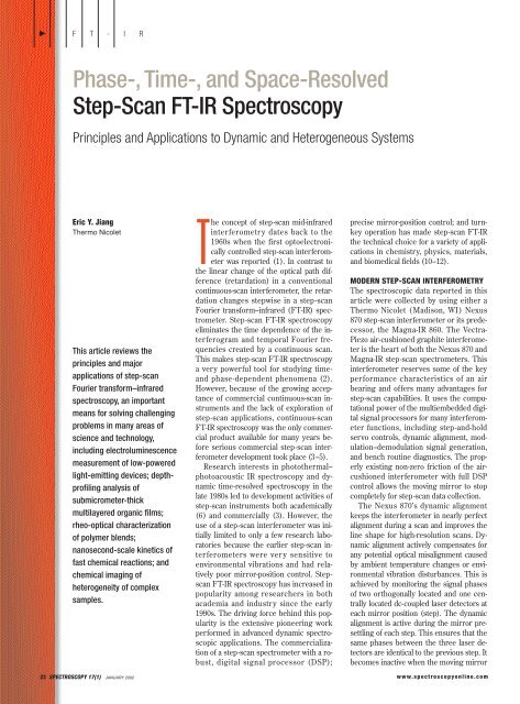 Phase-, Time-, and Space-Resolved Step-Scan FT-IR Spectroscopy