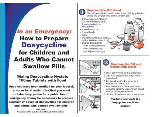 Doxycycline for Children and Adults Who Cannot ... - PHE Home
