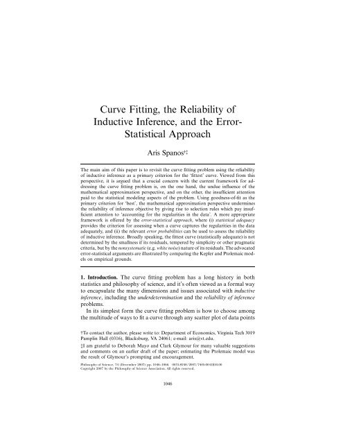 Spanos-2007-PS curve fitting inductive infer and ES approach.pdf