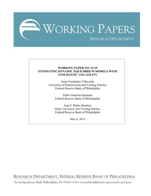 Estimating Dynamic Equilibrium Models With Stochastic Volatility