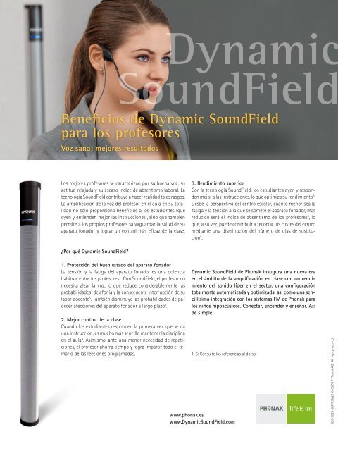 Beneficios de Dynamic SoundField para los profesores - Phonak