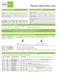 RETURN FOR CREDIT FORM - Phonak
