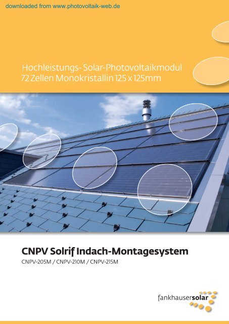 CNPV Solrif Indach-Montagesystem - Photovoltaik