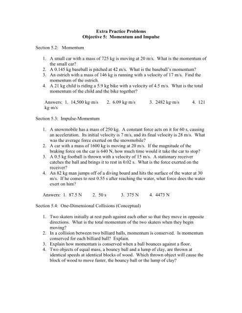 Extra Practice Problems