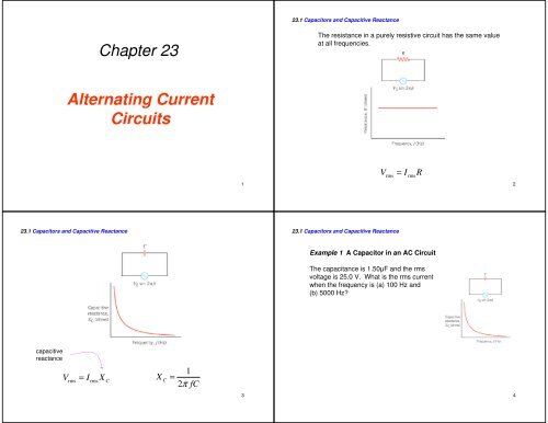 Chapter 23 Alternating Current Circuits