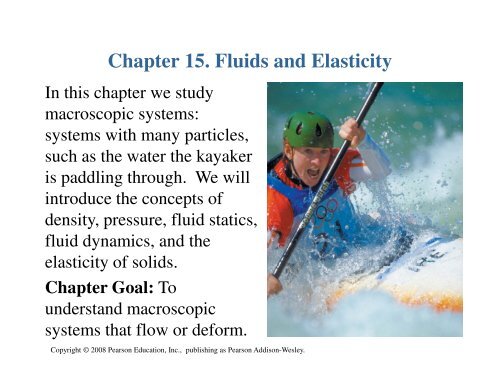 Chapter 15. Fluids and Elasticity