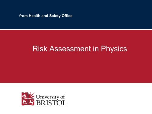 How to write a risk assessment" presentation - Physics
