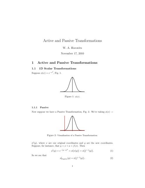 Active and Passive Transformations