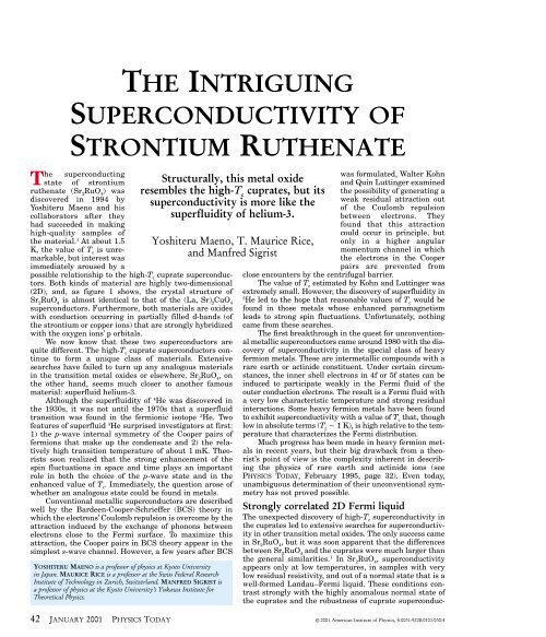 the intriguing superconductivity of strontium ruthenate