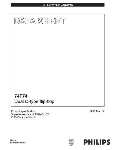 74F74 - Dual D-type flip-flop