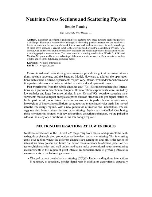 Neutrino Cross Sections and Scattering Physics