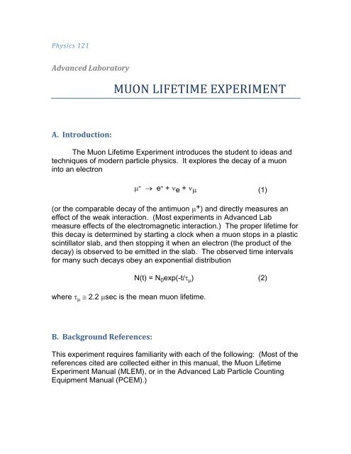 muon experiment writeup