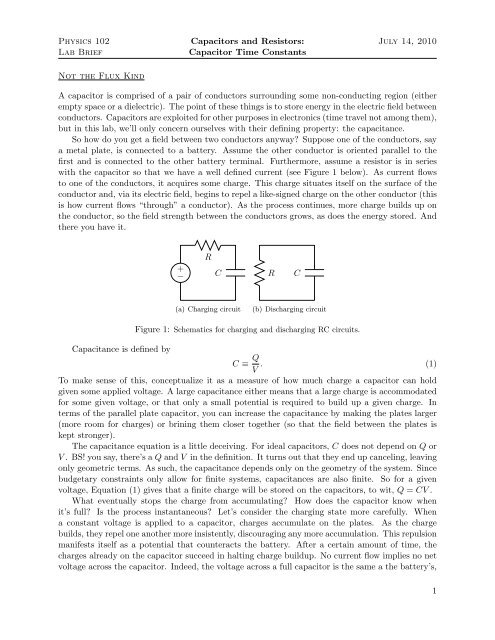 Capacitor Time Constants