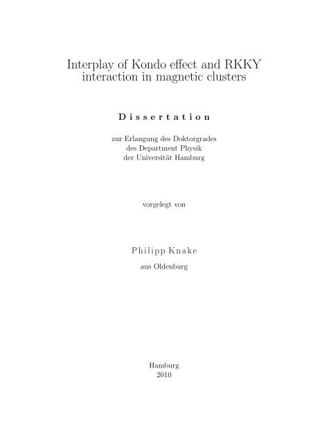 Interplay of Kondo effect and RKKY interaction in magnetic clusters